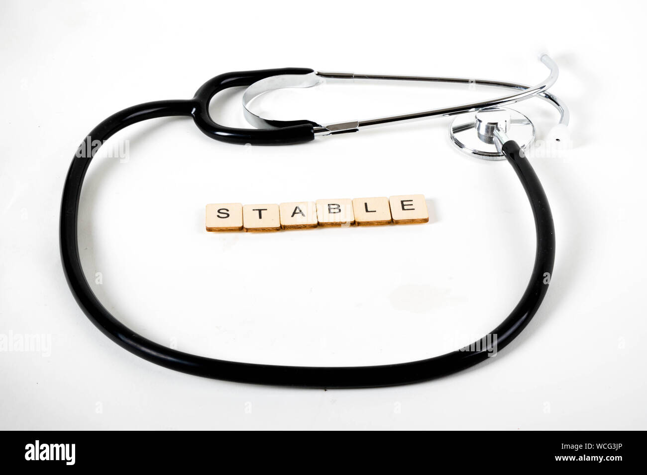 Medical or Healthcare concept with a stehoscope and the message Stable ...
