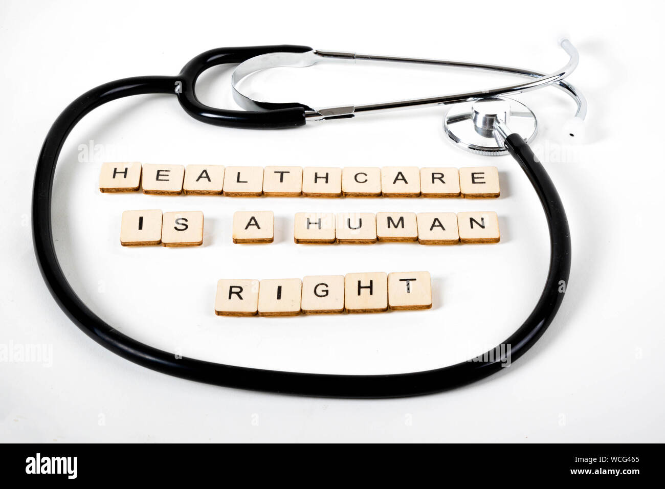 Medical or Healthcare concept with a stehoscope and the message ...