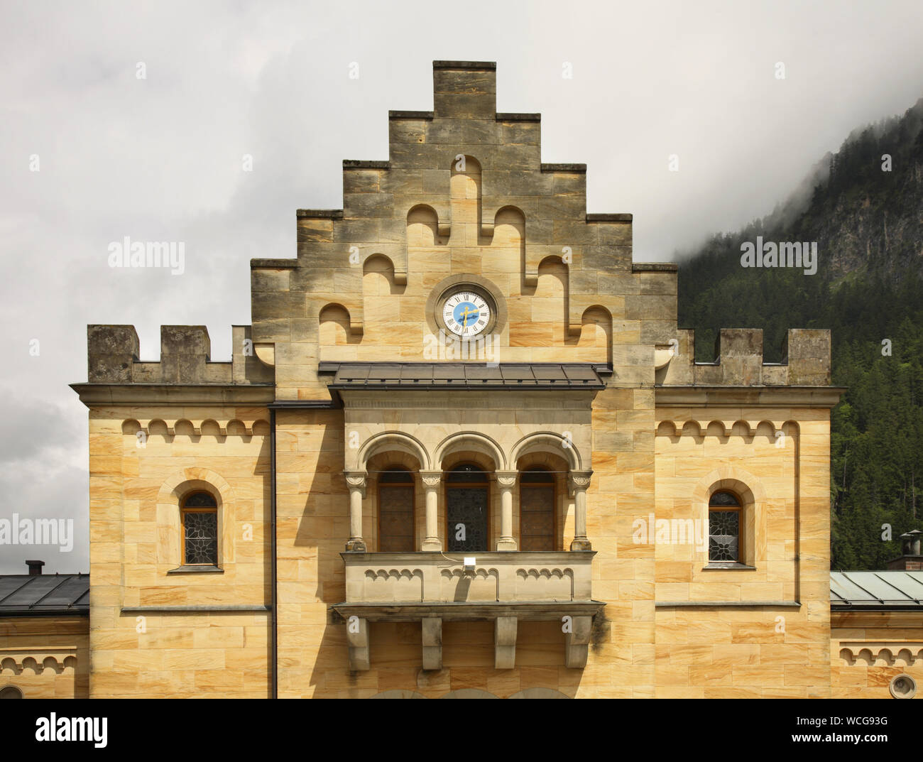 Neuschwanstein - New Swanstone Castle in Bavaria. Germany Stock Photo ...