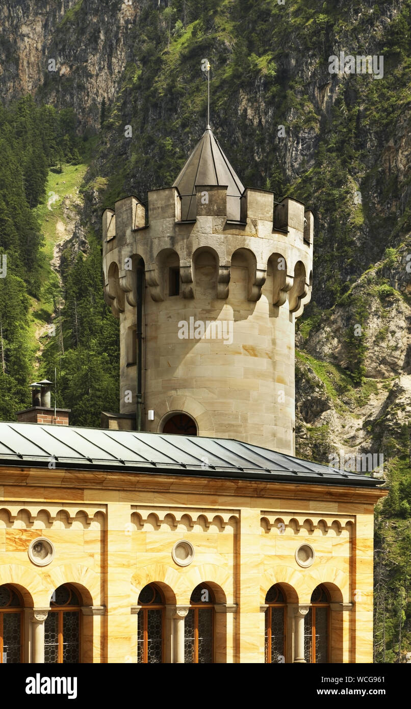 Neuschwanstein - New Swanstone Castle in Bavaria. Germany Stock Photo ...