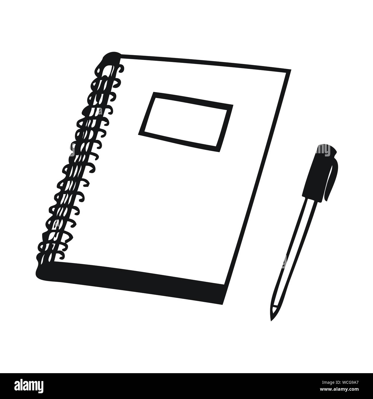 Note book icon vector isolated on white backdrop Stock Vector Image ...