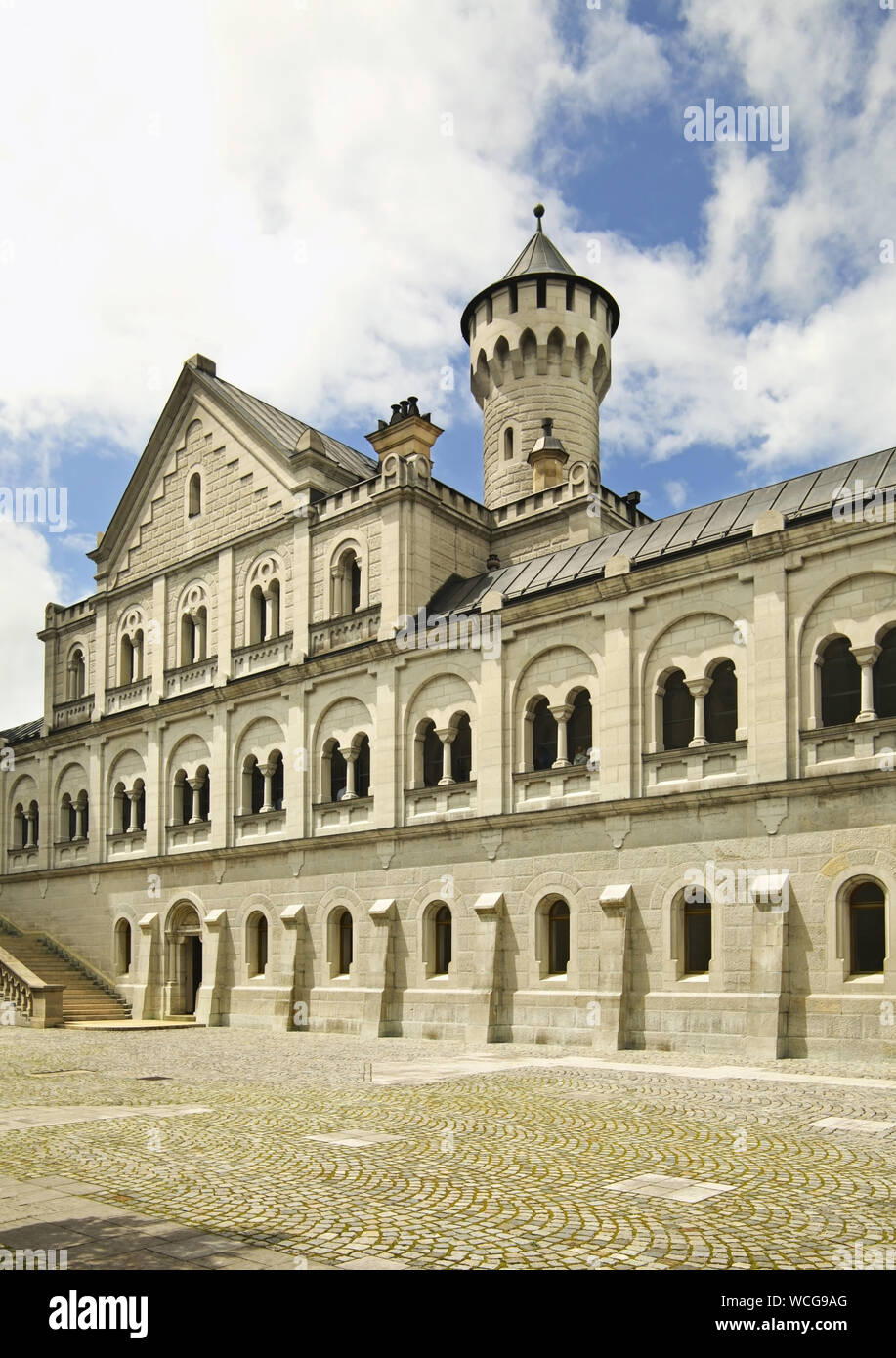 Neuschwanstein - New Swanstone Castle in Bavaria. Germany Stock Photo ...