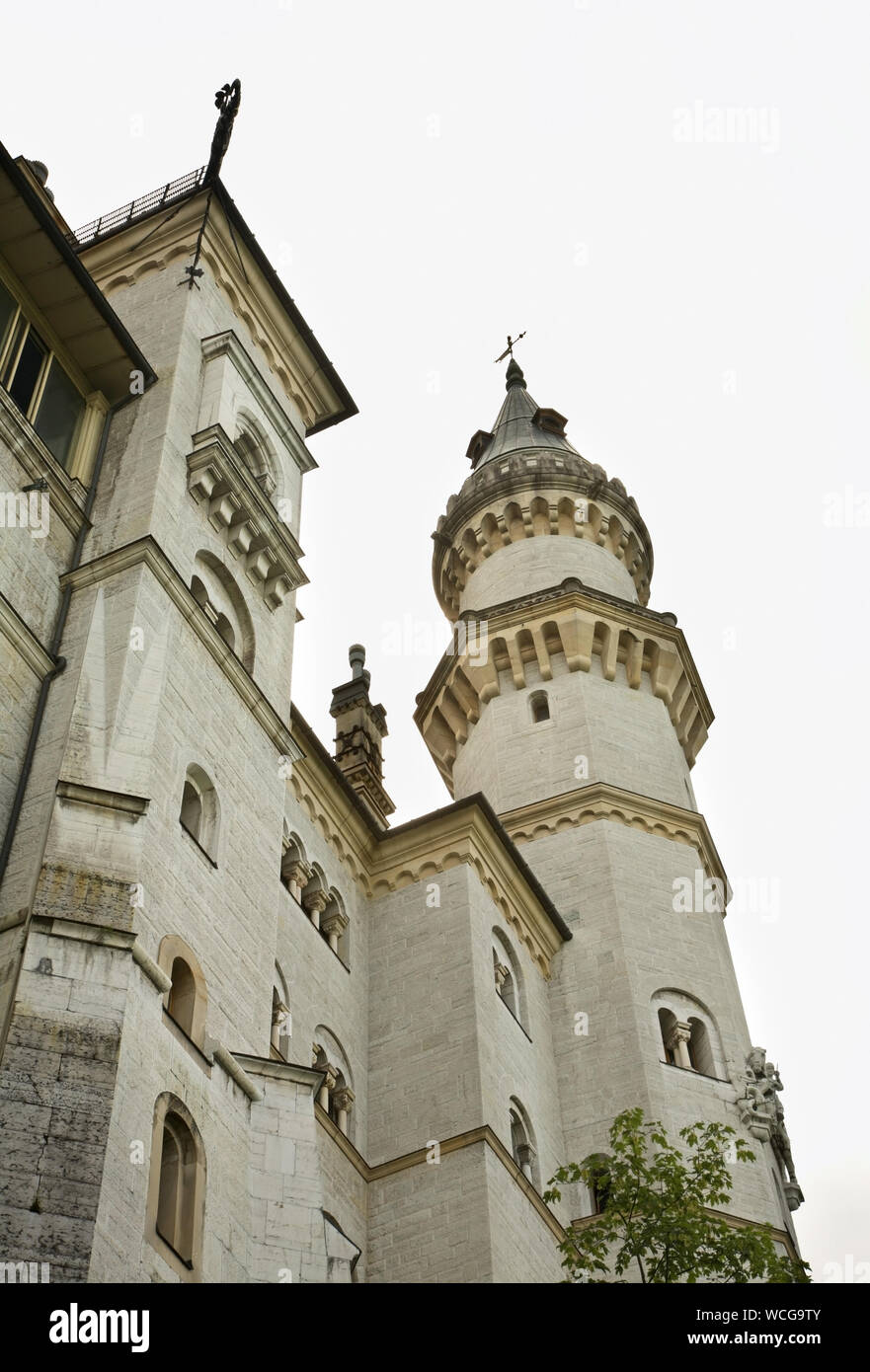 Neuschwanstein - New Swanstone Castle in Bavaria. Germany Stock Photo ...