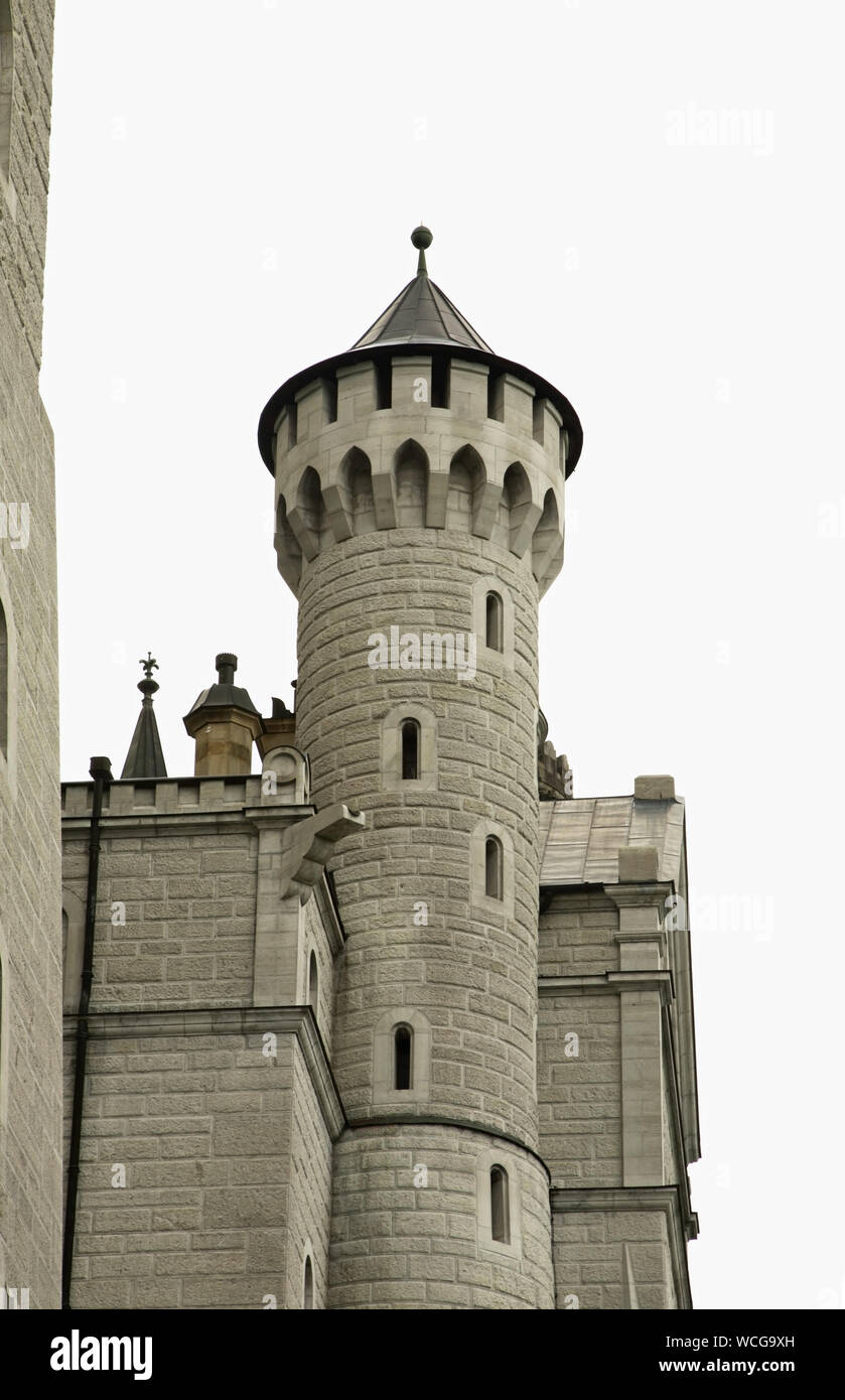 Neuschwanstein - New Swanstone Castle in Bavaria. Germany Stock Photo ...