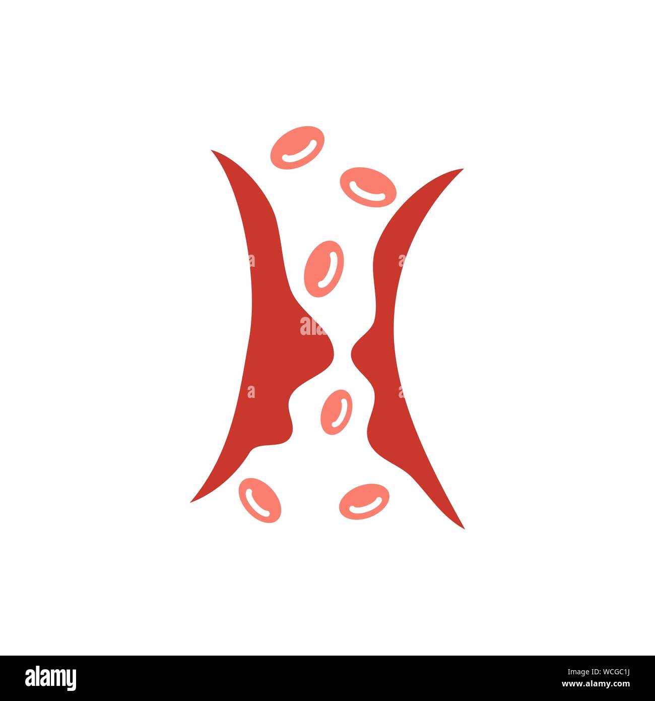 Cholesterol in artery health risk vector design Illustration Stock ...