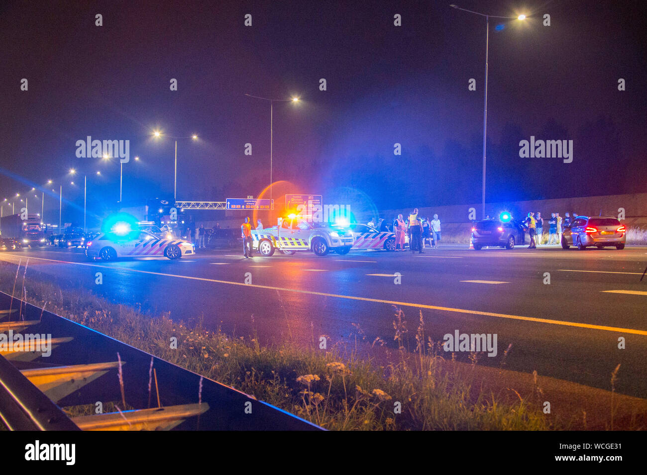 ABCOUDE, 27-08-2019. A2 closed after accident Stock Photo - Alamy