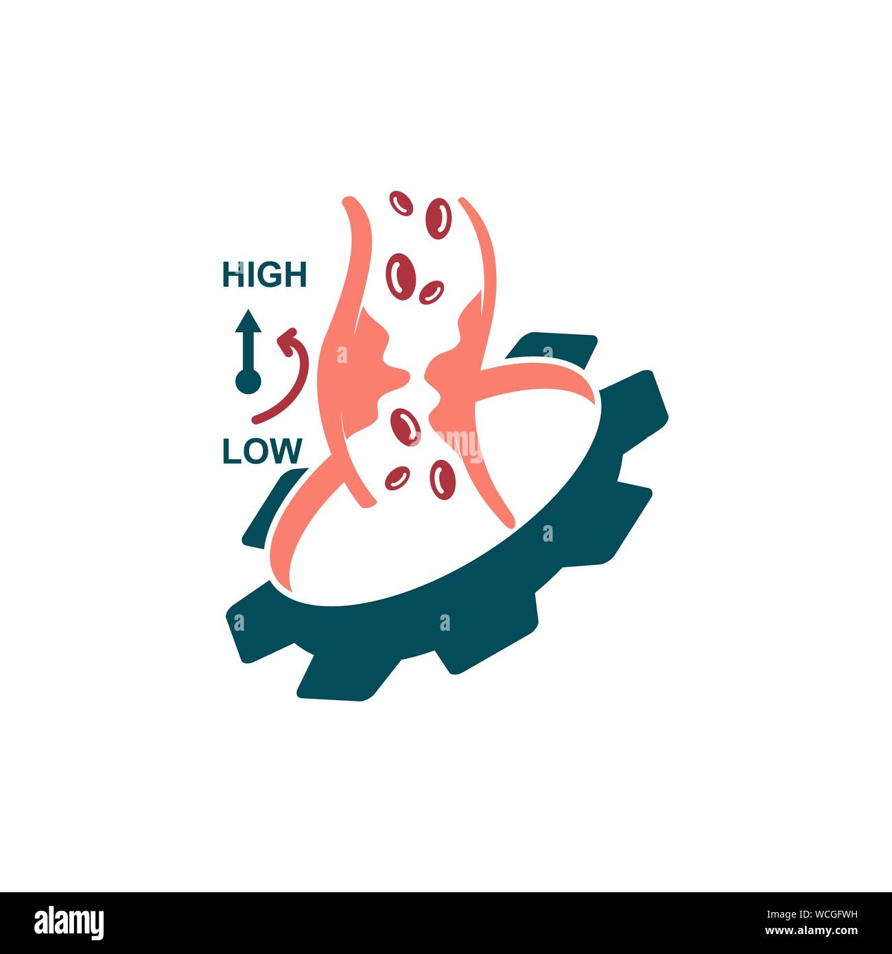 Cholesterol in artery health risk vector design Illustration Stock ...