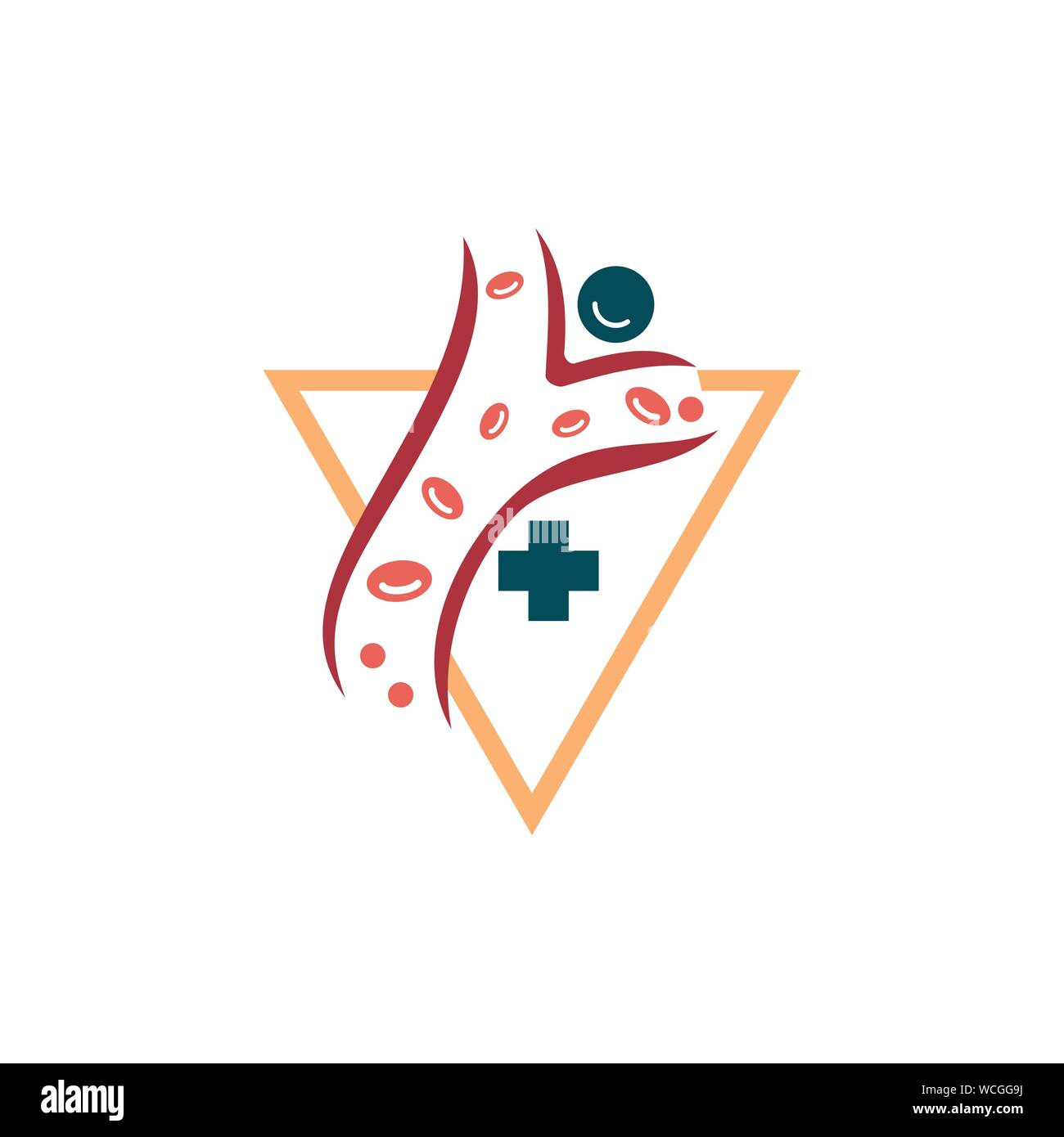 Cholesterol in artery health risk vector design Illustration Stock ...