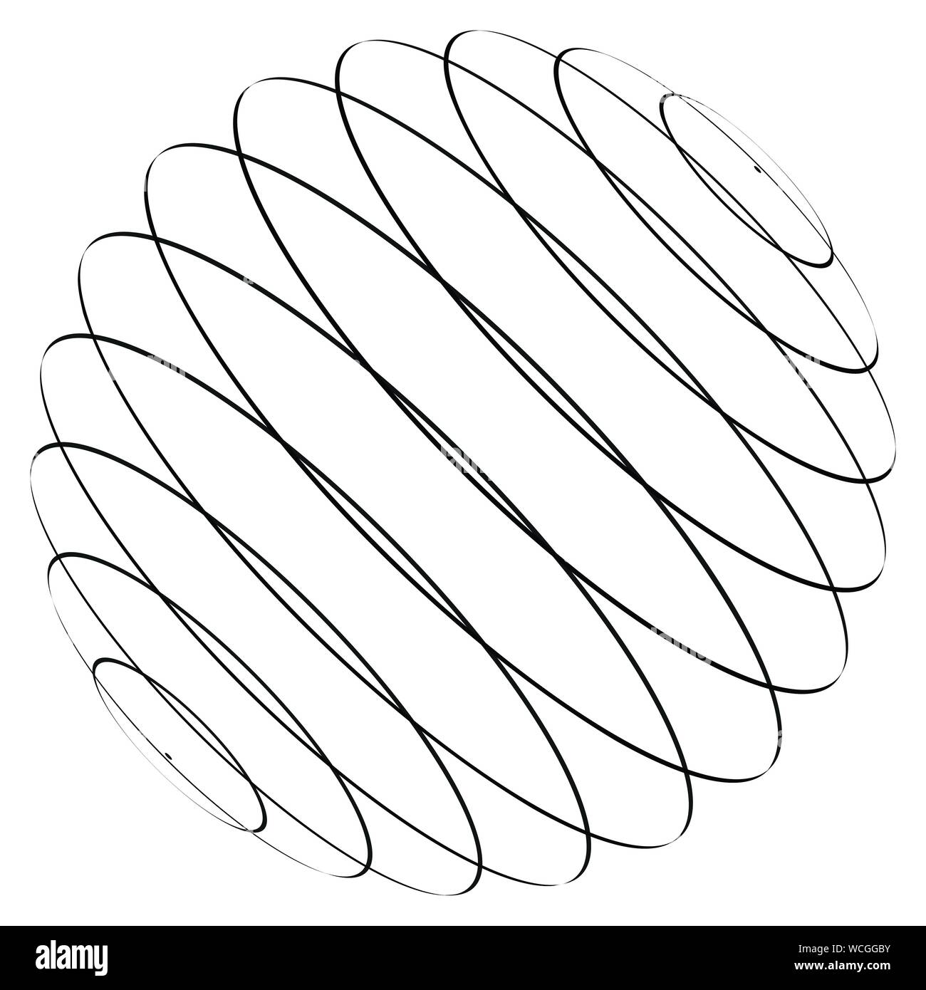 Sphere, 3d circle shape. Abstract ball, globe, orb design. Spherical ...