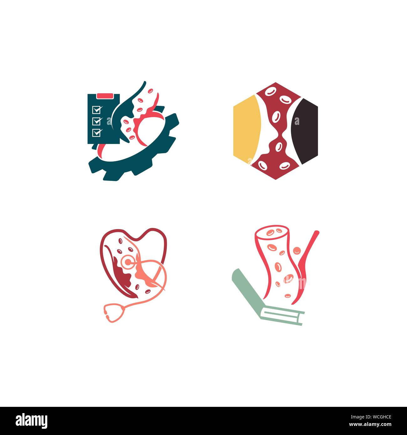 Cholesterol in artery health risk vector design Illustration Stock ...