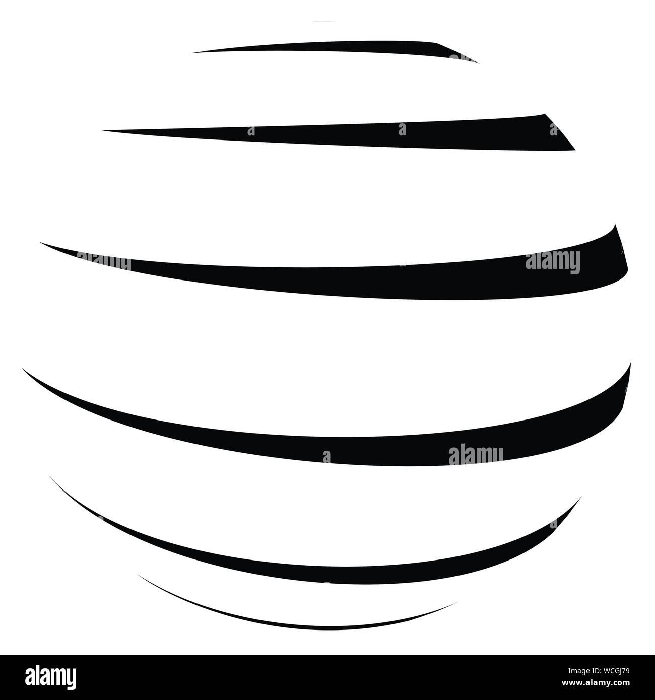 Sphere, 3d circle shape. Abstract ball, globe, orb design. Spherical ...