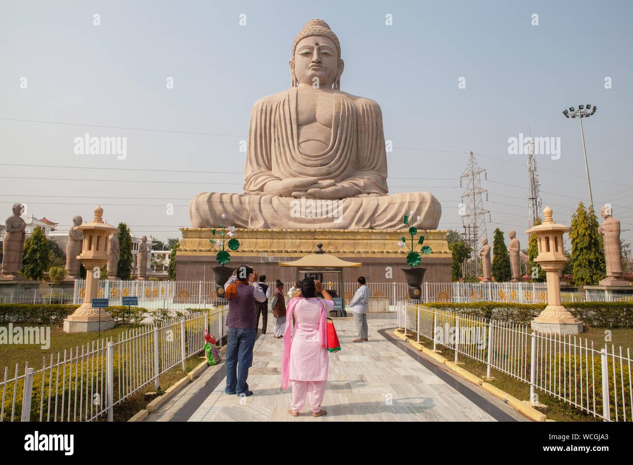 India, Bihar, Bodhgaya, The Great Buddha statue at Bodhgaya Stock Photo ...