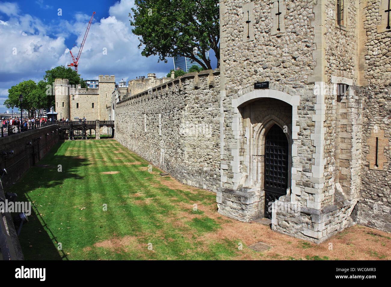 Tower castle in London city, England Stock Photo - Alamy