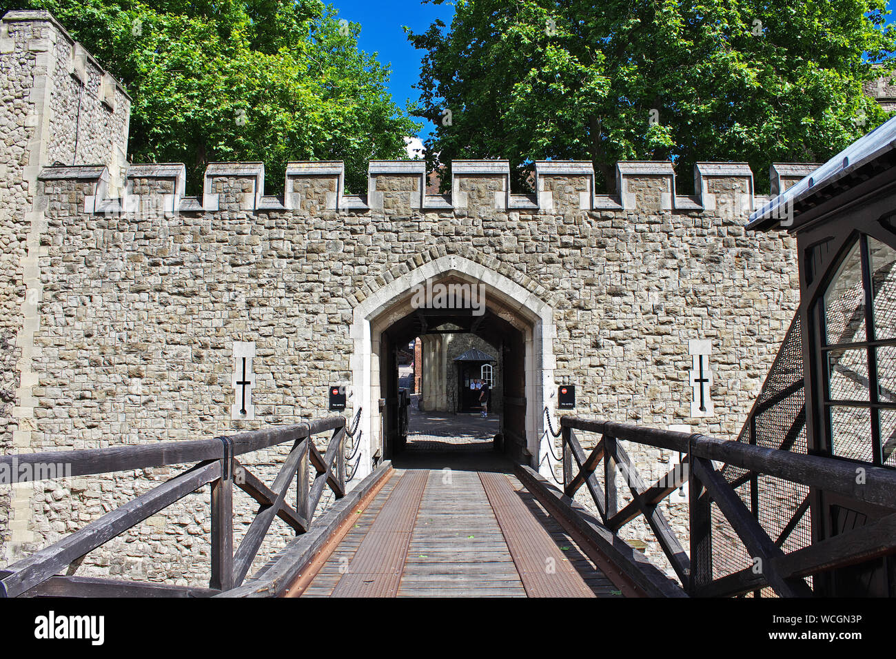 Tower castle in London city, England Stock Photo - Alamy