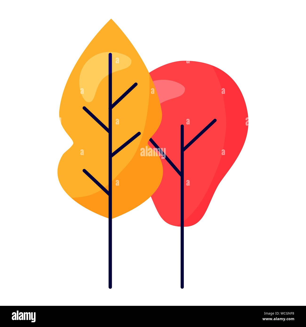 Isolated abstract and season trees design Stock Vector Image & Art - Alamy