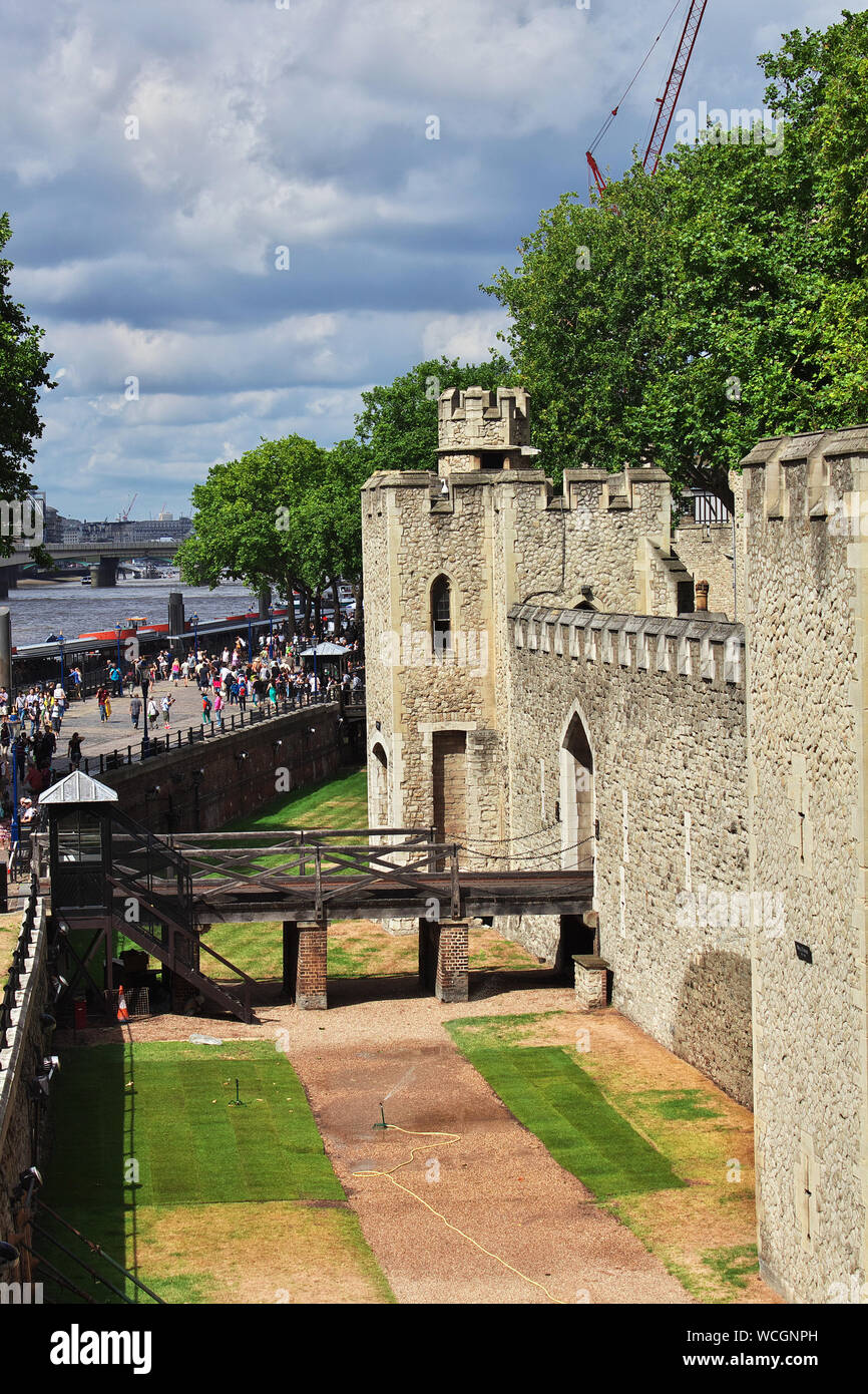 Tower castle in London city, England Stock Photo - Alamy