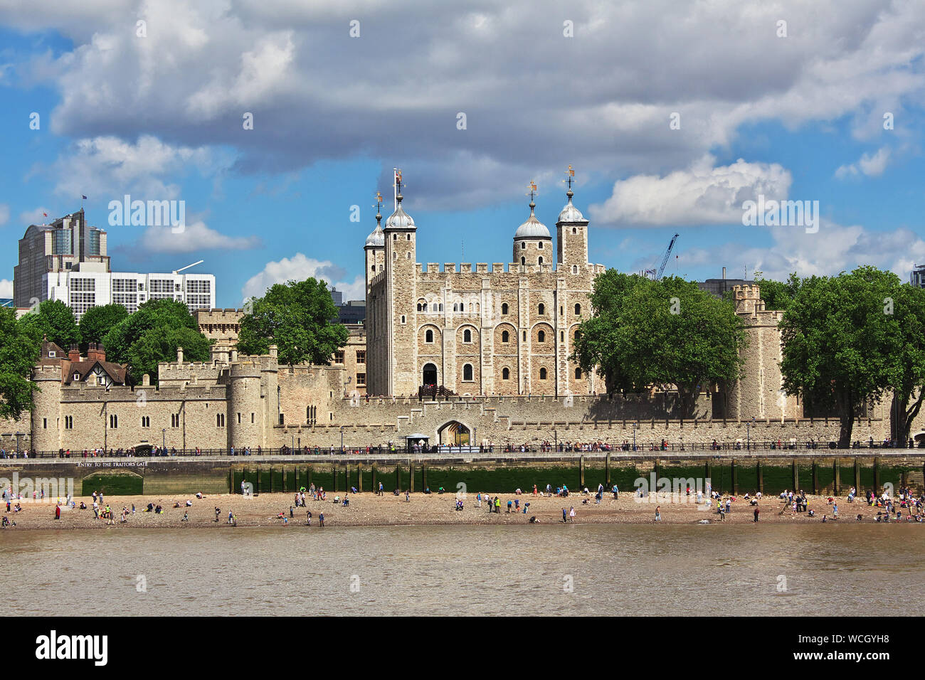 Tower castle in London city, England Stock Photo - Alamy