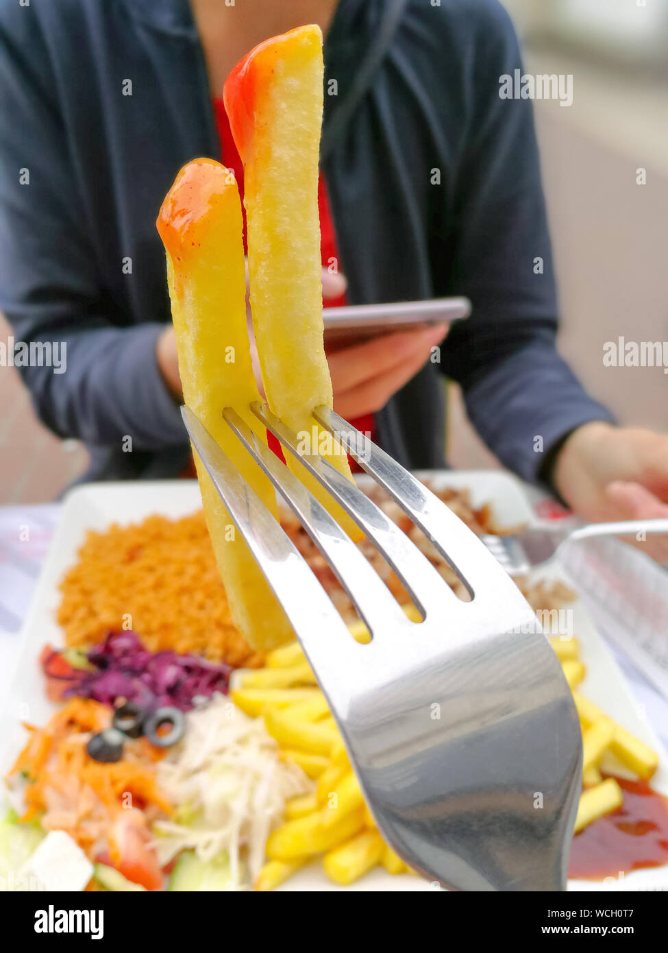 Fries fork hi-res stock photography and images - Alamy