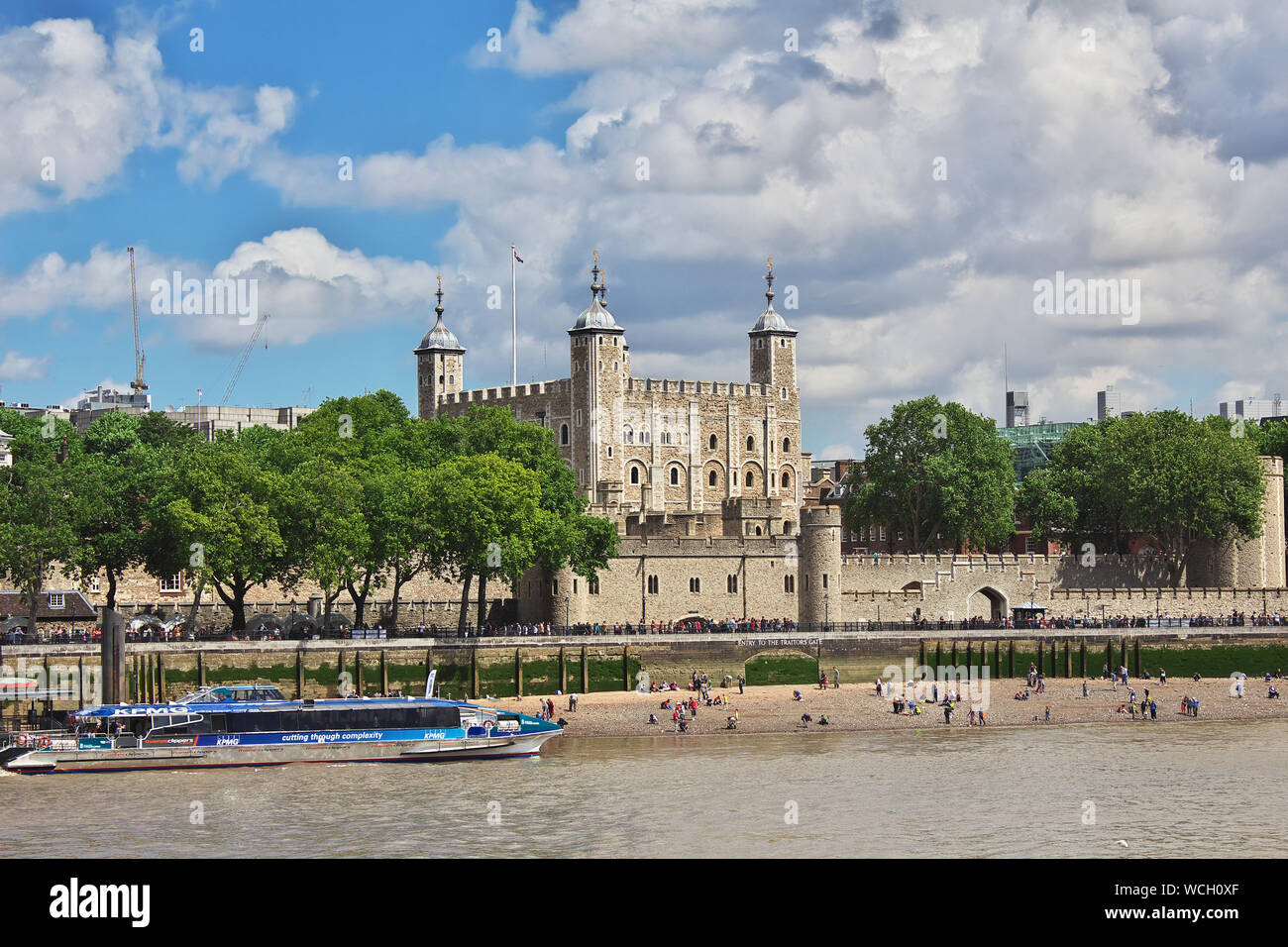 Tower castle in London city, England Stock Photo - Alamy