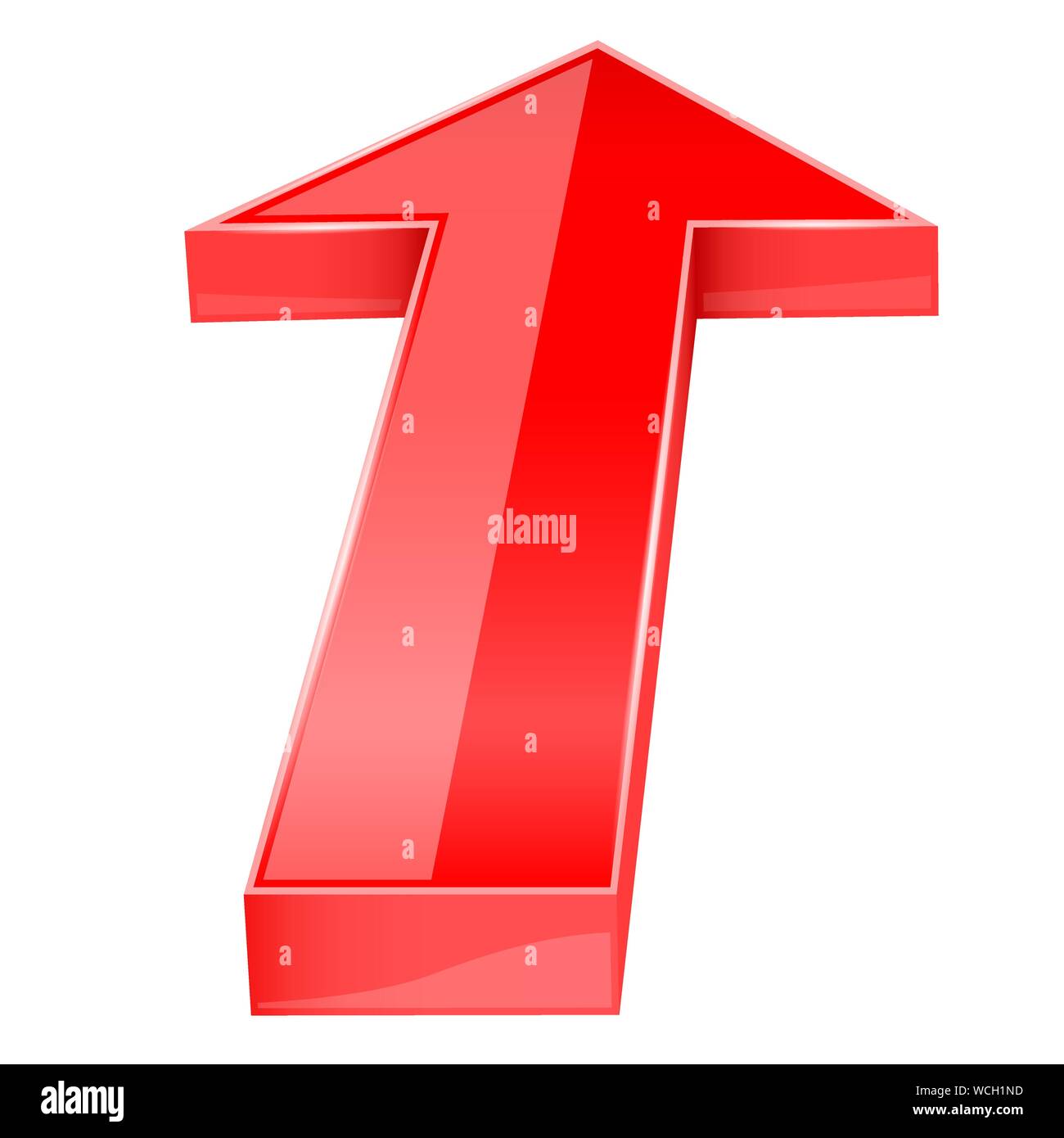 Up arrow. 3d red sign Stock Vector Image & Art - Alamy