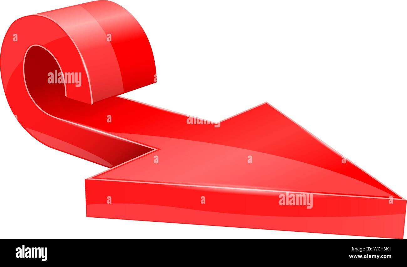 Horizontal red 3d arrow Stock Vector Image & Art - Alamy