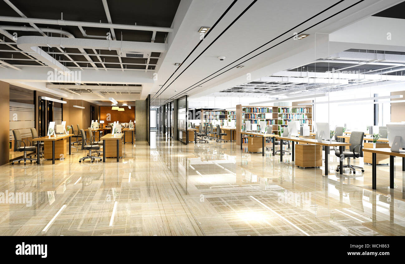 Open space office interior hi-res stock photography and images - Alamy