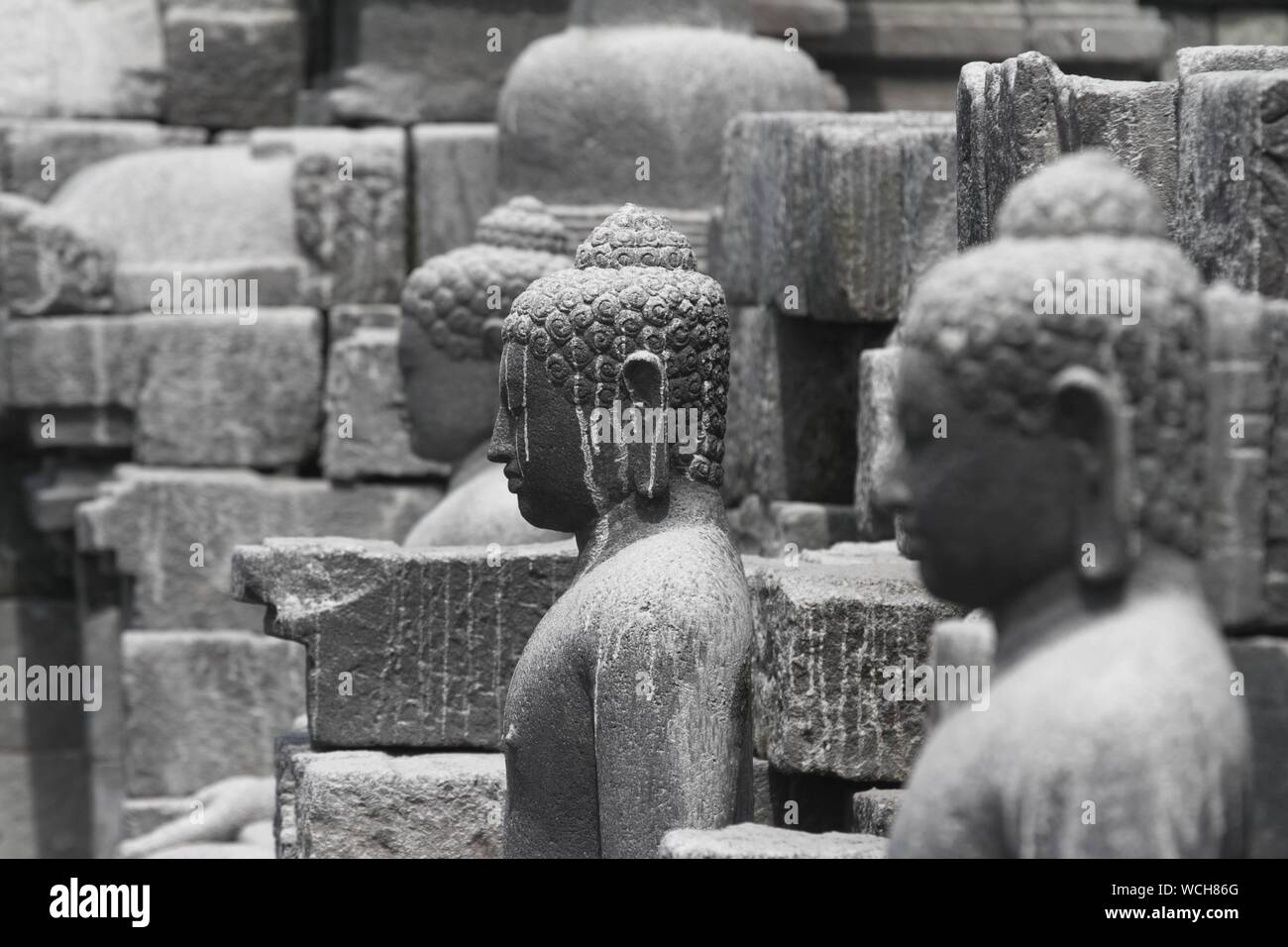 Borobudur statues hi-res stock photography and images - Alamy
