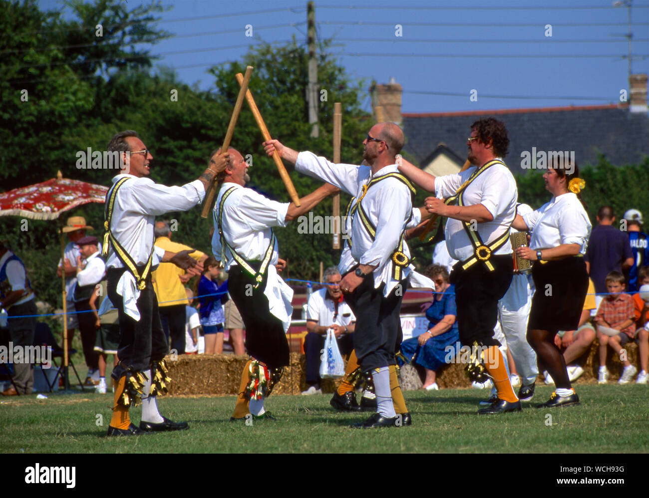 Morris dancers at a summer festival Stock Photo - Alamy