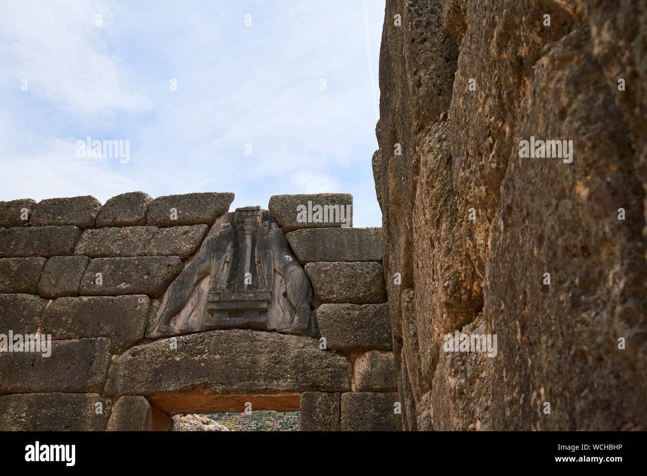 The Lion Gate at Mycenae in Greece Stock Photo - Alamy
