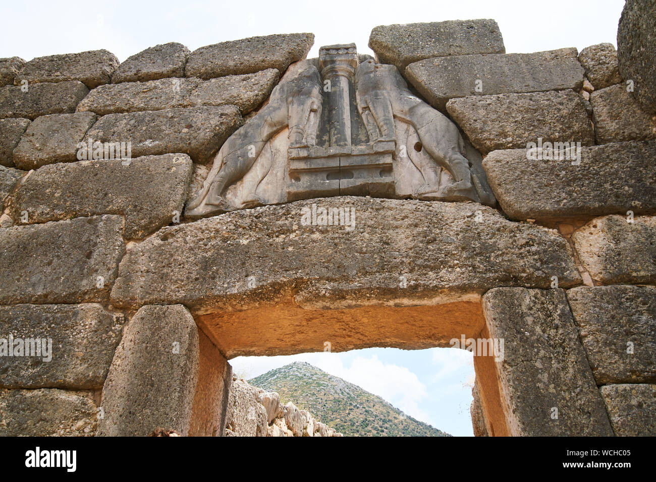 The Lion Gate at Mycenae in Greece Stock Photo - Alamy