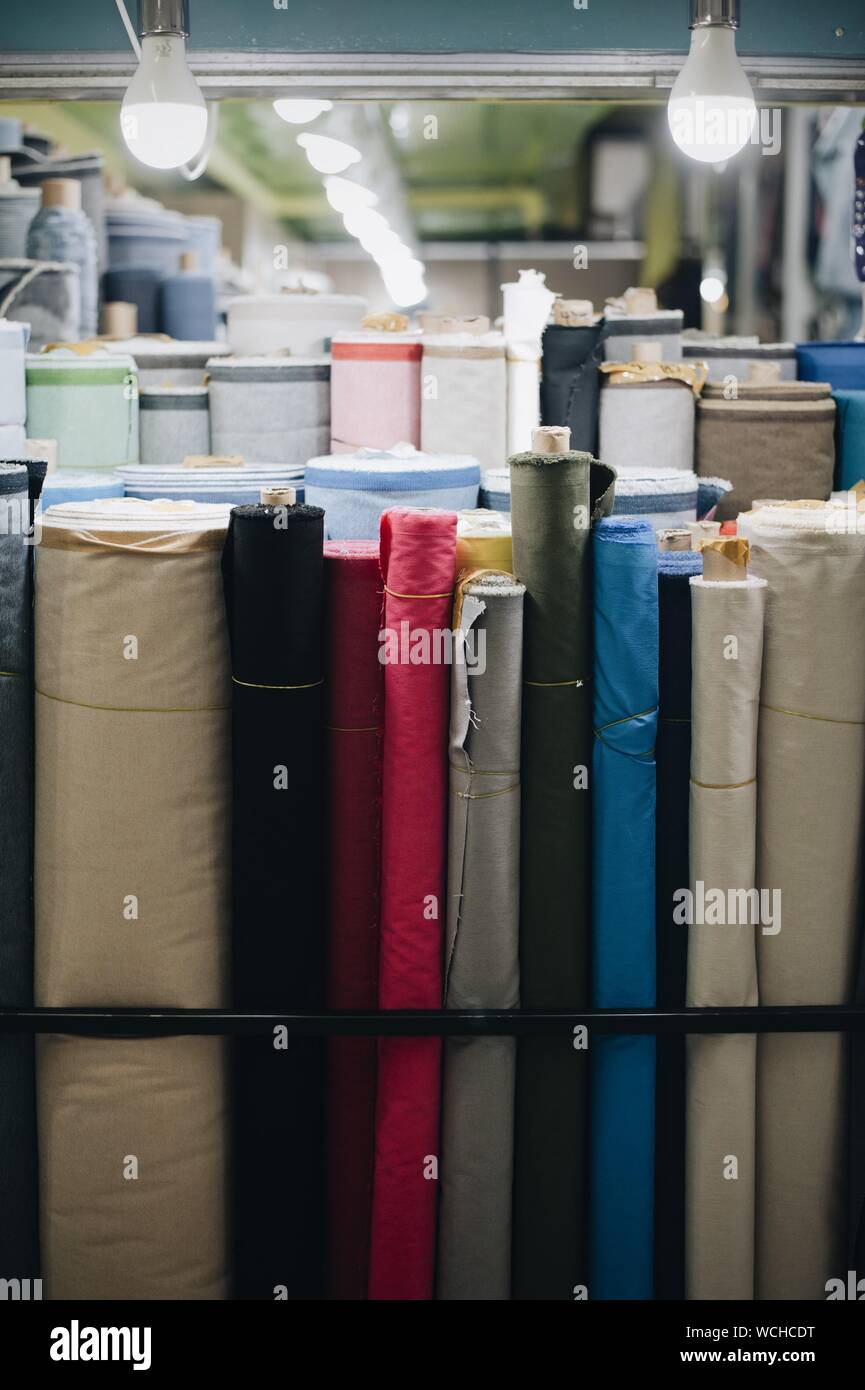 Rolled Fabrics High Resolution Stock Photography and Images - Alamy