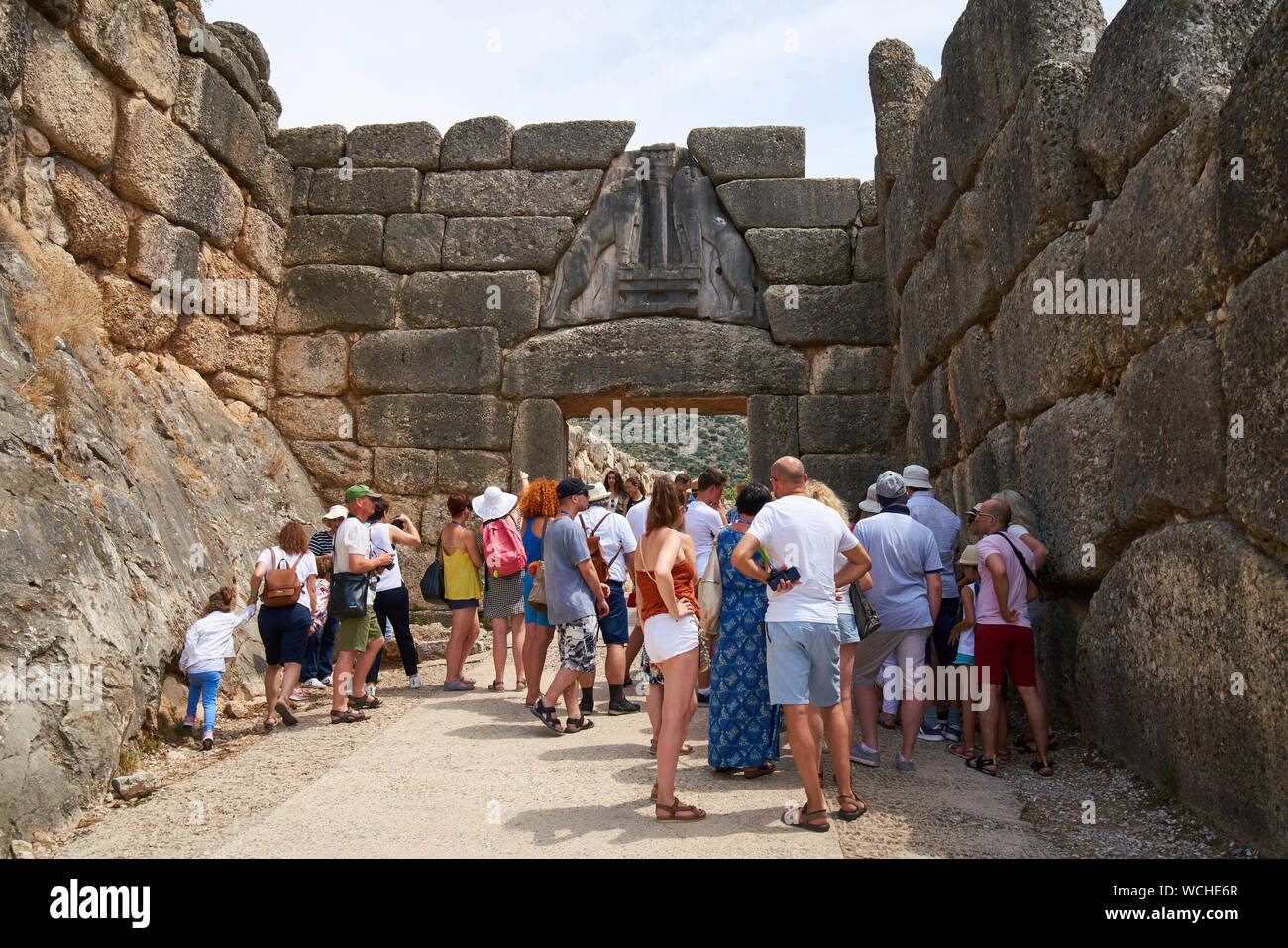 The Lion Gate at Mycenae in Greece Stock Photo - Alamy