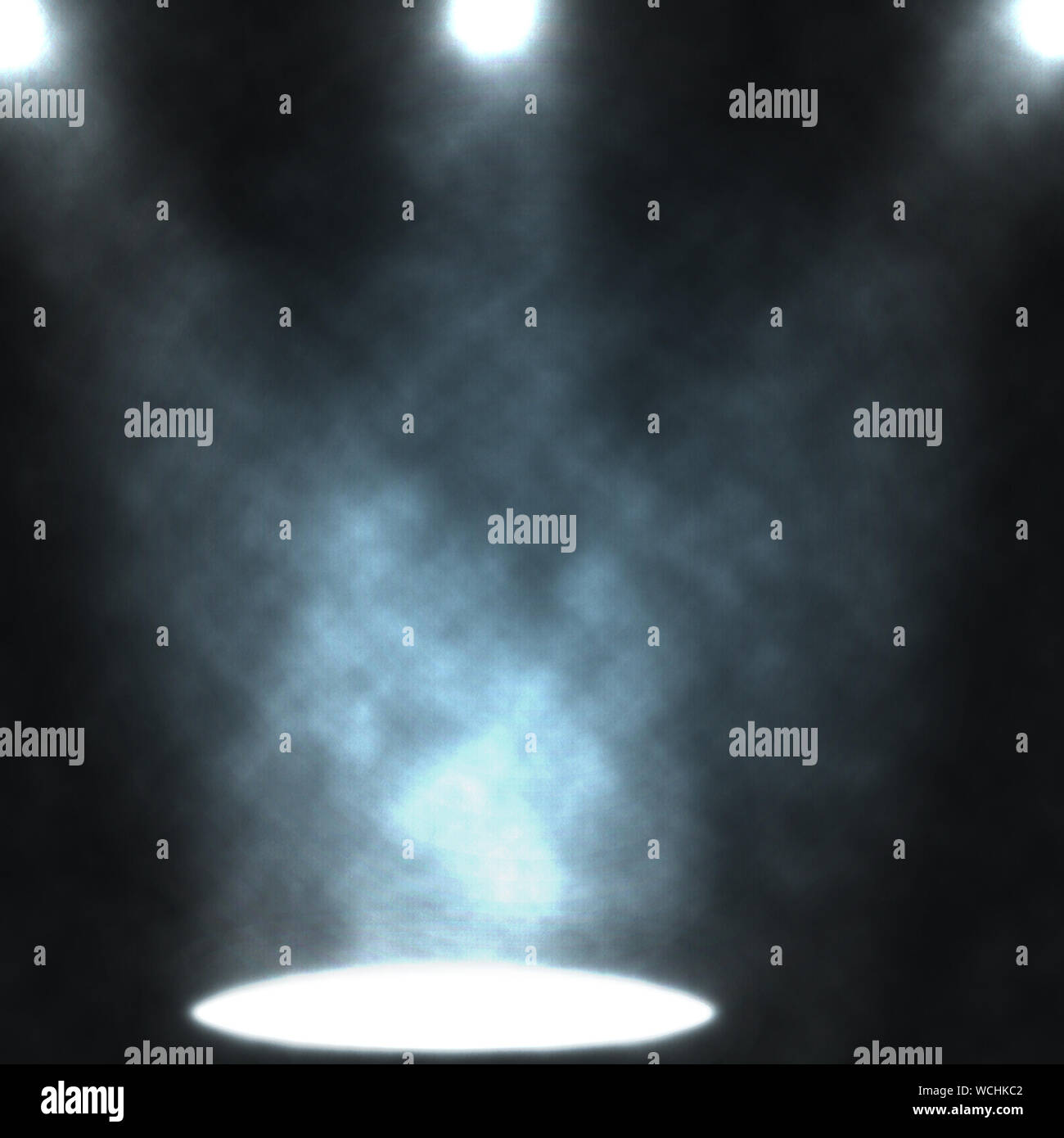 Blue light beams from projectors, illuminating smoke background Stock ...