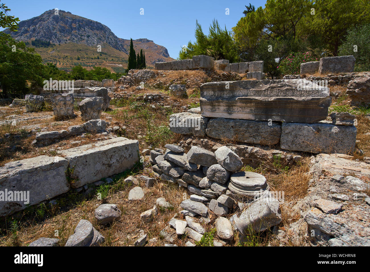Ancient Corinth in Greece Stock Photo - Alamy