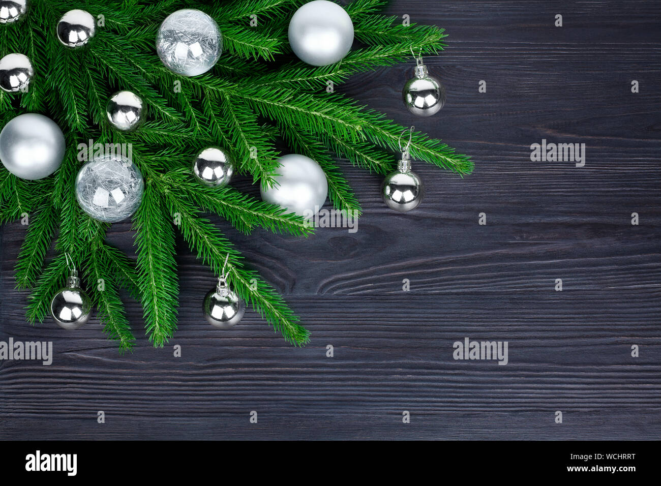 Christmas festive corner border, New Year decorative frame, shiny ...