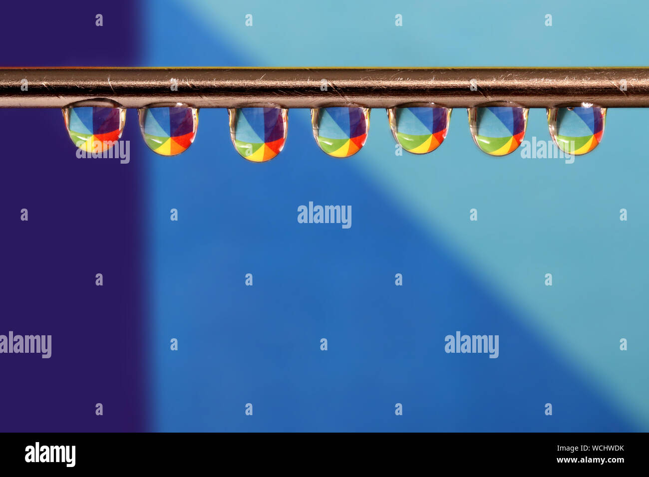 Water Drops On Needle Stock Photo - Alamy