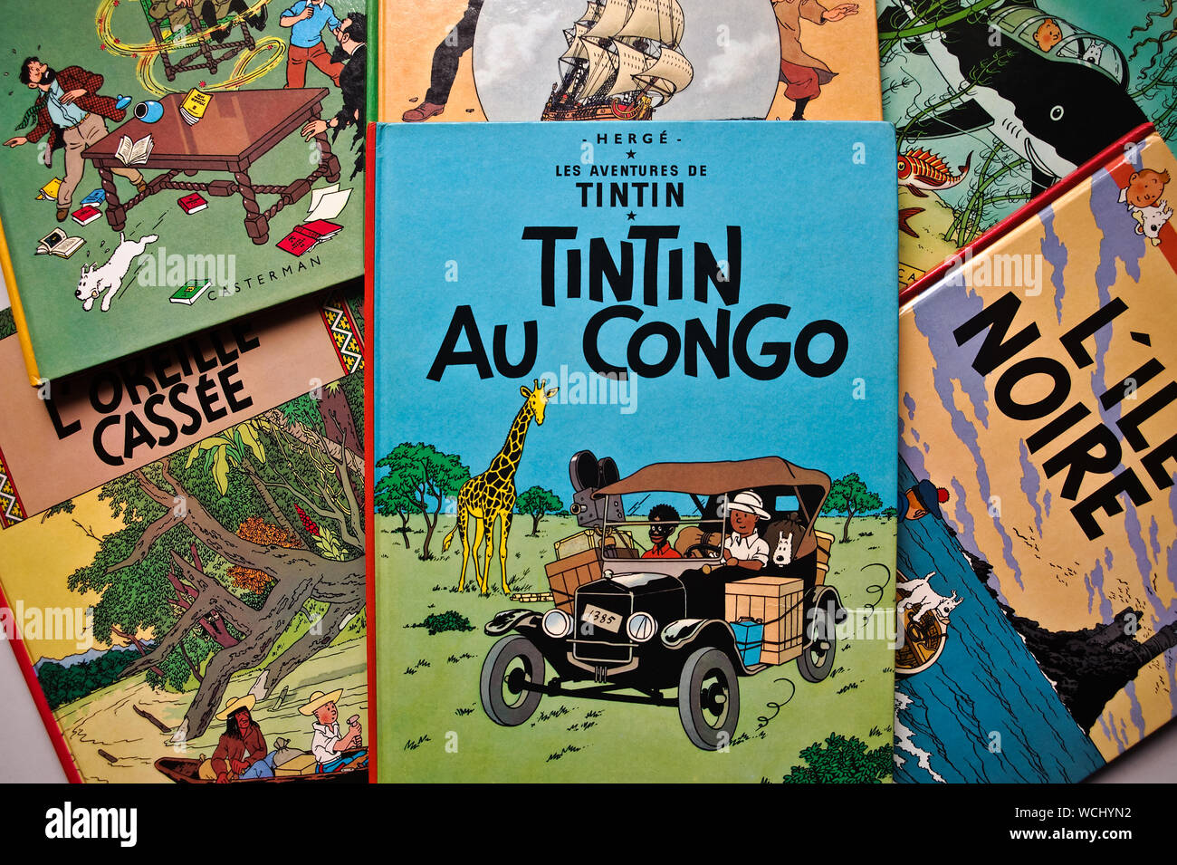 Tintin comic strips Stock Photo - Alamy