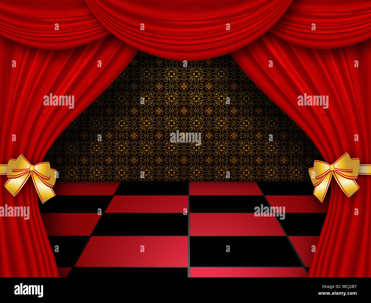 Red checkered tiles hi-res stock photography and images - Alamy