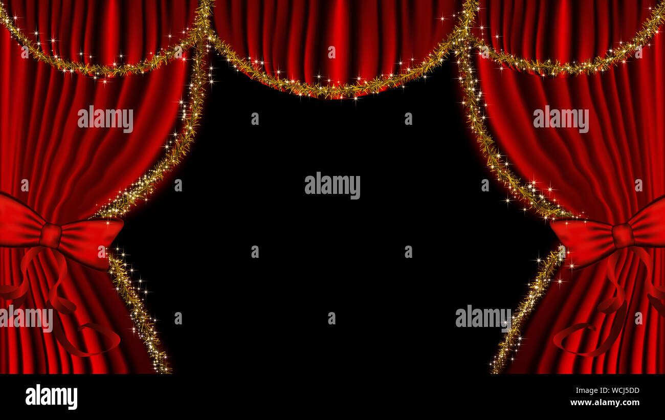 Red stage Theater Curtain background Stock Photo - Alamy