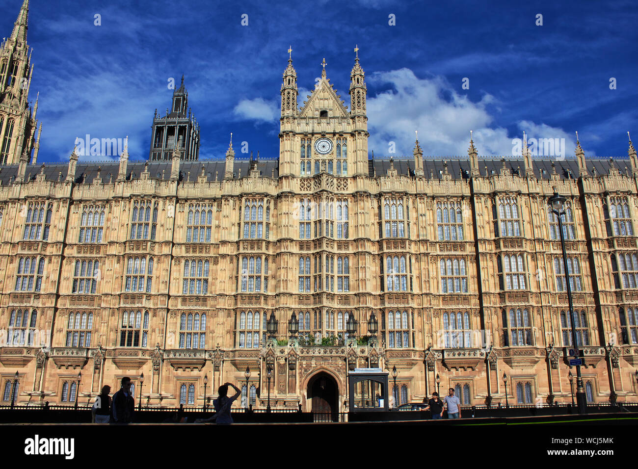 The building of British Parliament in London city, England Stock Photo ...