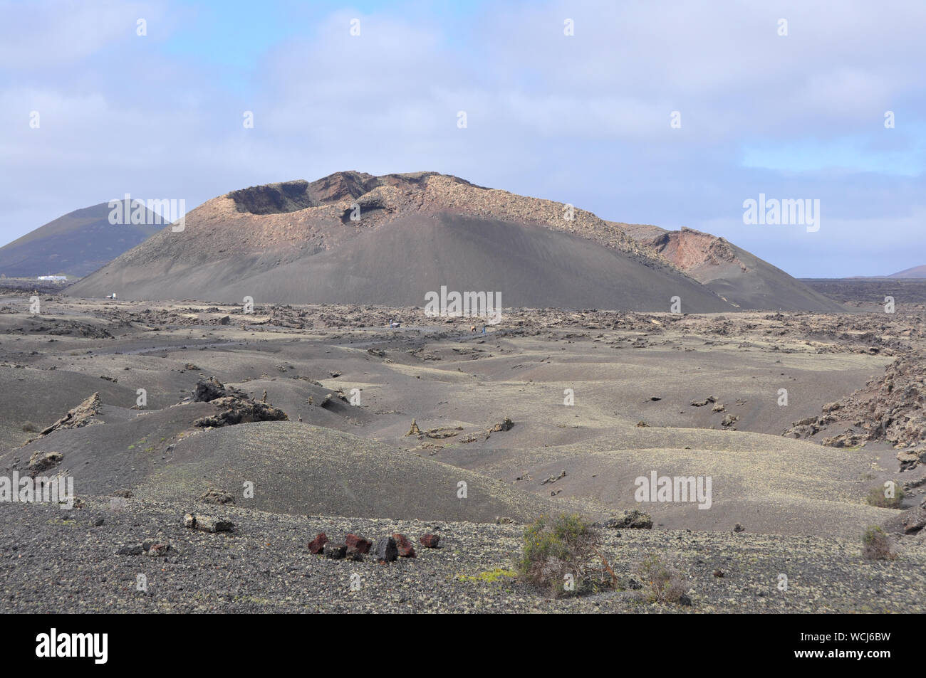 Barren volcanic landscape on spanish canary island Lanzarote Stock ...