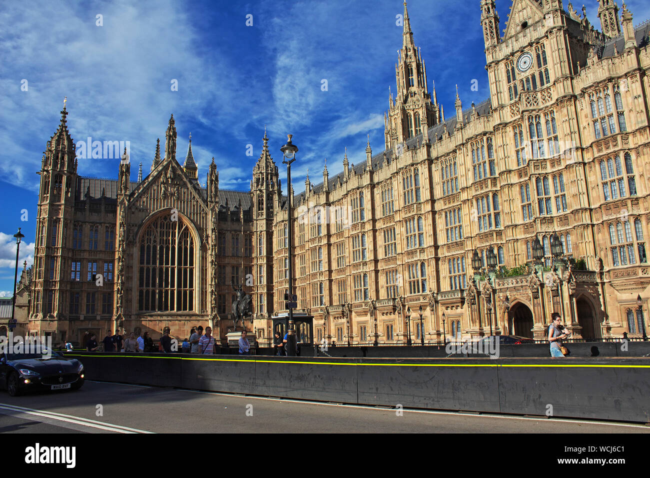 The building of British Parliament in London city, England Stock Photo ...