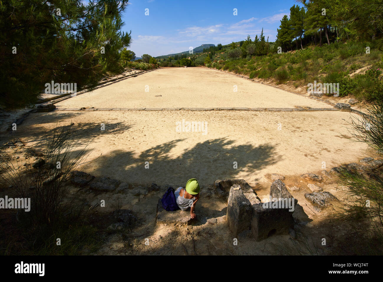 The ancient stadium at Nemea in Greece Stock Photo - Alamy