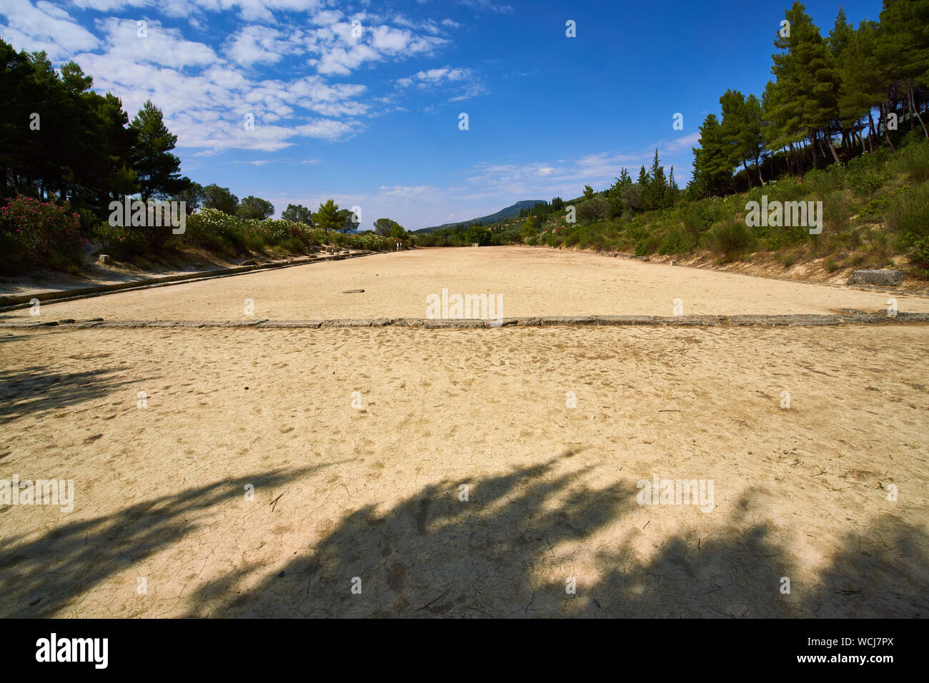 The ancient stadium at Nemea in Greece Stock Photo - Alamy
