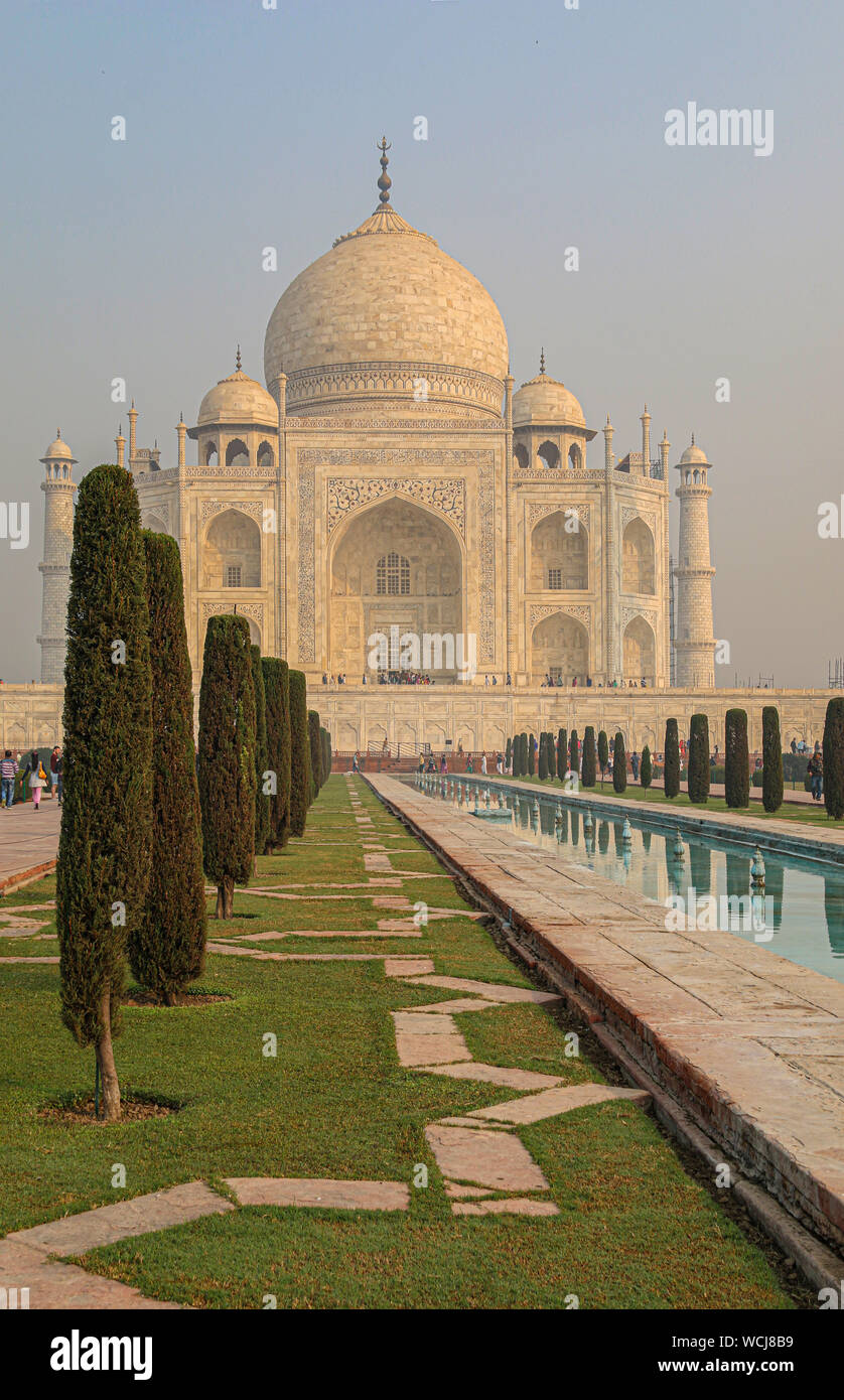 The iconic and beautiful exterior of the Taj Mahal, the most famous ...