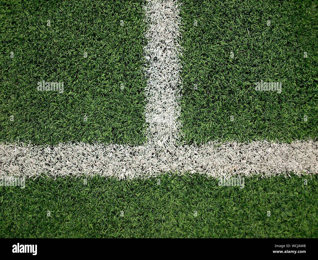 Grass Sports Field Markings High Resolution Stock Photography and ...