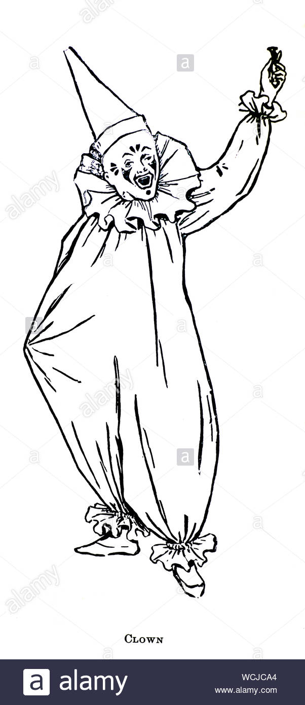 Clown, vintage illustration from 1900 Stock Photo - Alamy