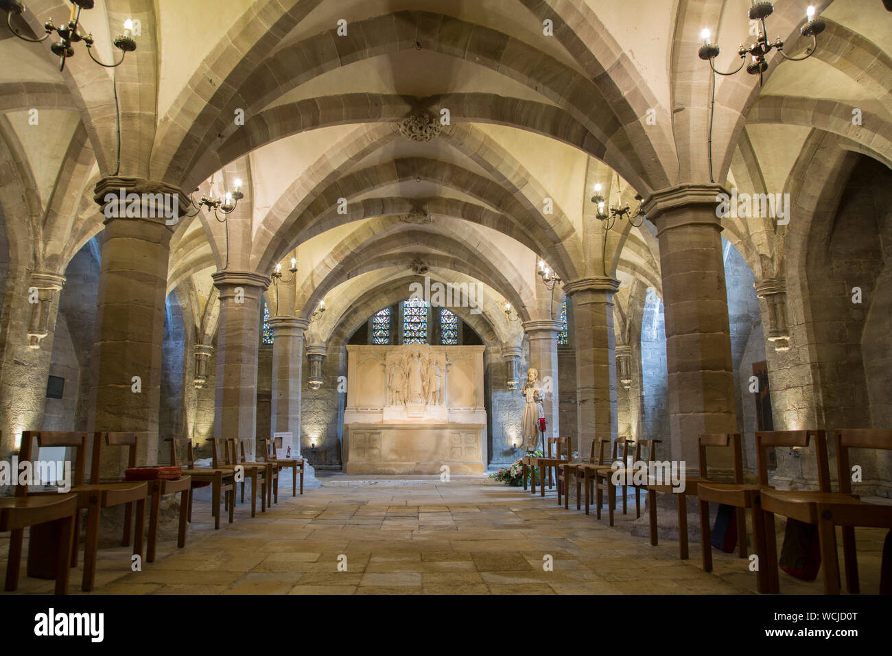 Crypt of Cathedral Church; Hereford; England; UK Stock Photo - Alamy