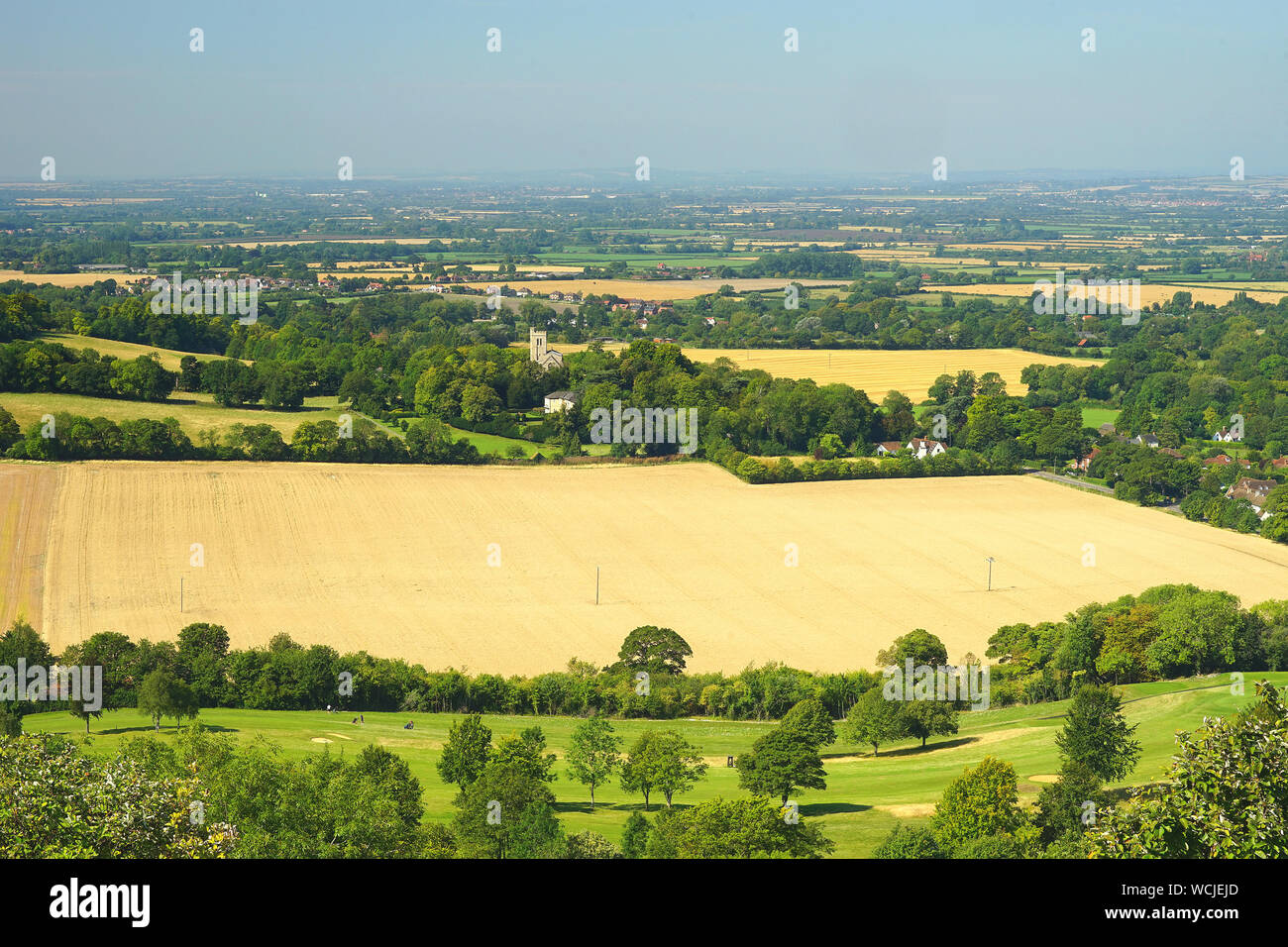 A view across to Ellesborough from Coombe Hill, Buckinghamshire Stock ...