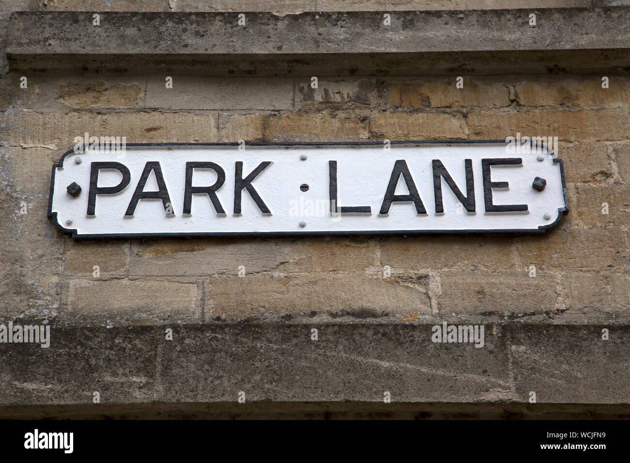 Park Lane on Street Sign Stock Photo - Alamy